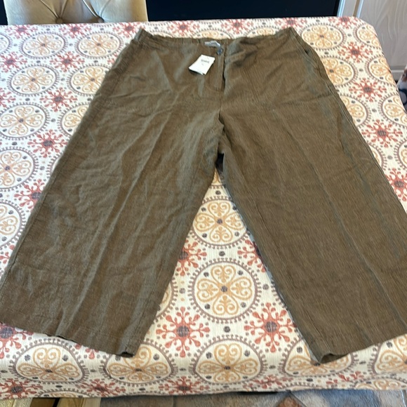 J. Jill | Pants & Jumpsuits | J Jill Ladies Brown Linen Cropped ...
